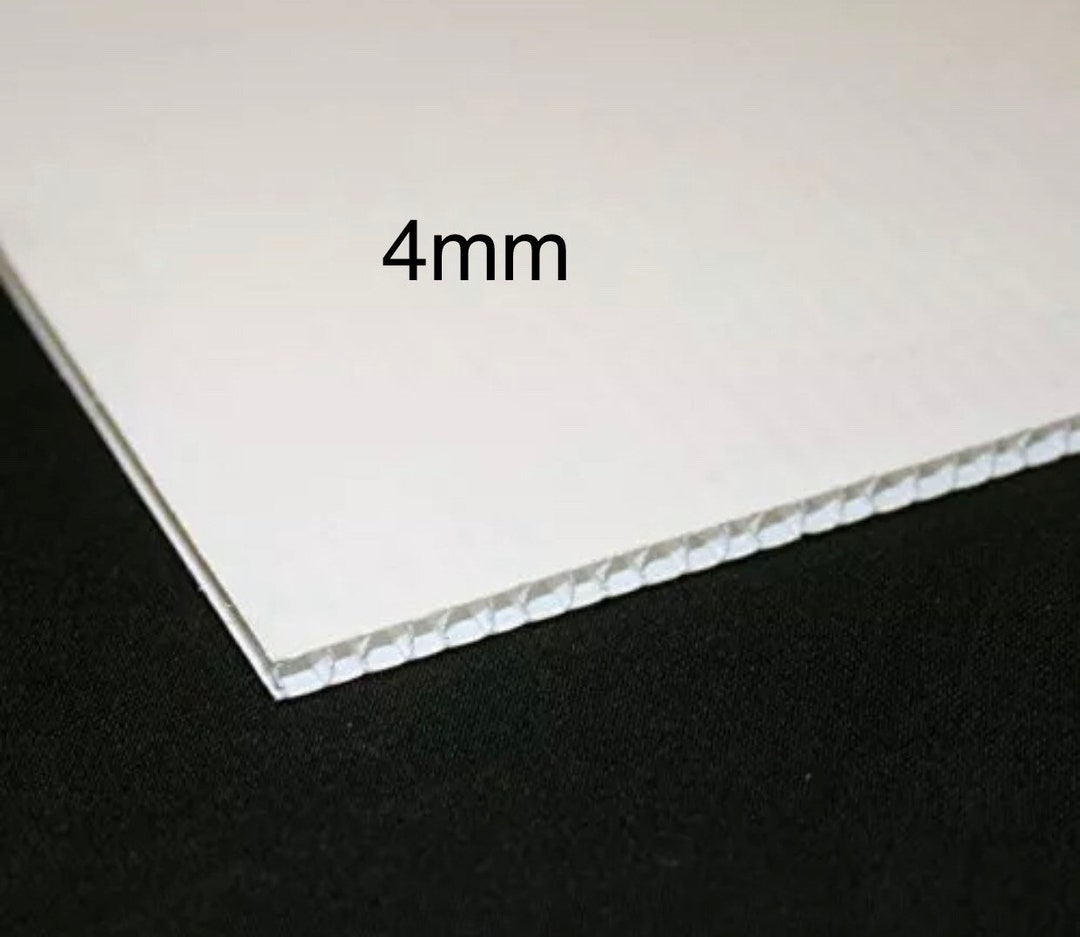 A1 and A2 Correx Plastic Sheet (plain/blank) - 4mm White Correx (fluted ...