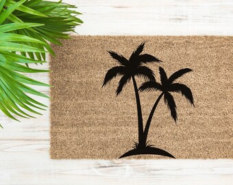 Palm Tree Doormat - Etsy