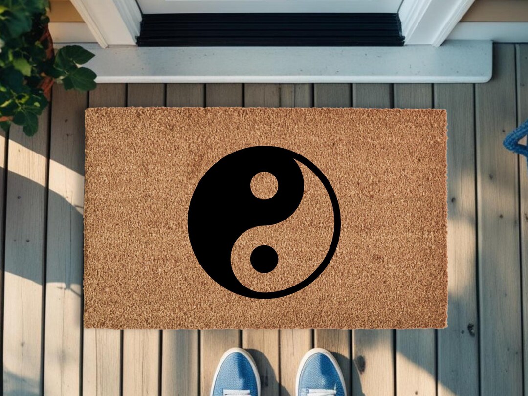Yin Yang Coir Doormat – Zen Housewarming Gift - Etsy