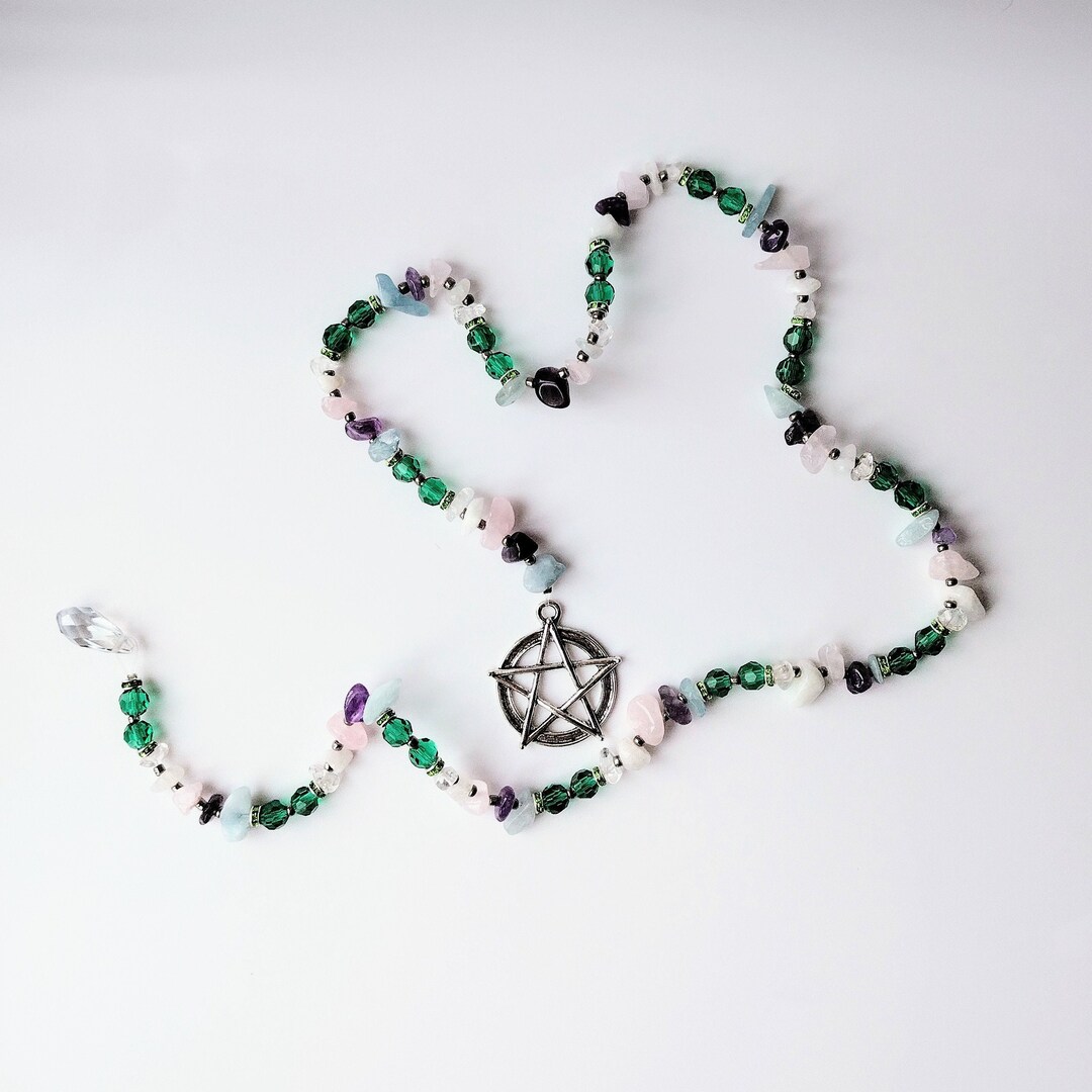 Pagan Prayer Beads, Pagan Accessories, Pagan Rosary, Grounding Crystals ...