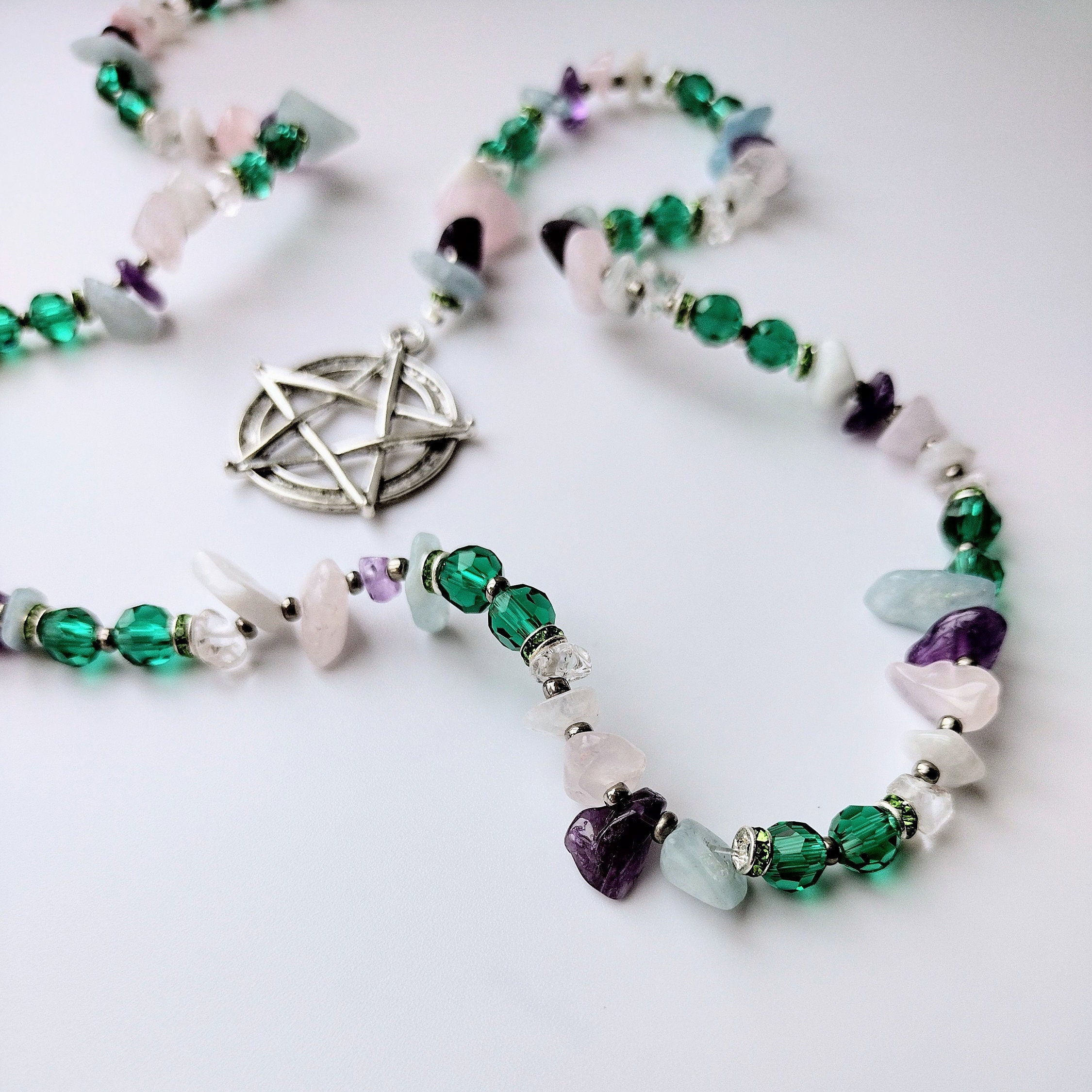 Pagan Prayer Beads, Pagan Accessories, Pagan Rosary, Grounding Crystals ...