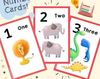 ABC Flashcards Watercolor Animal ABC Cards Printable - Etsy