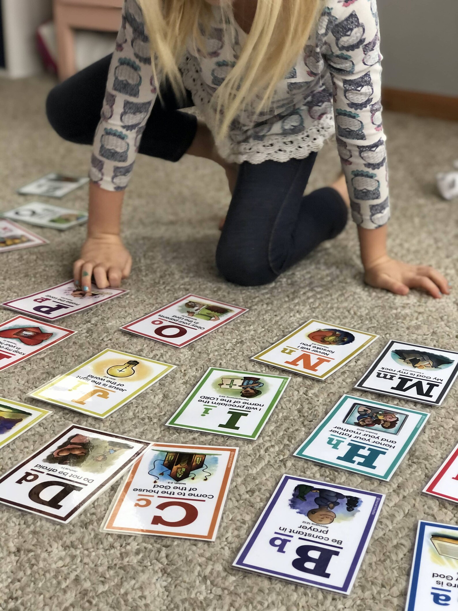 Alphabet Cards With Bible Verses - Illustrated, Printable - Etsy