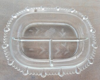 Glass Relish Tray | Etsy
