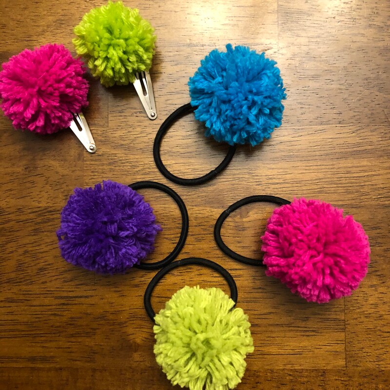 Pom Pom Hair Clip - Etsy
