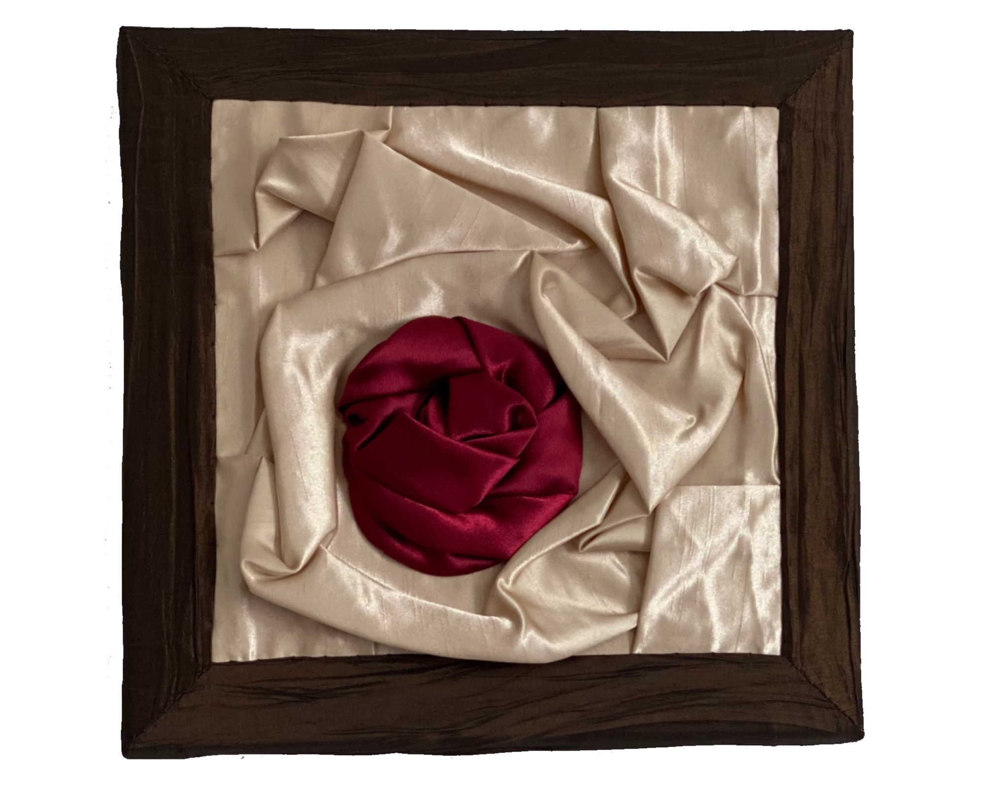 Small Abstract Fabric Collage Wall Hanging Cream and Rose | Etsy