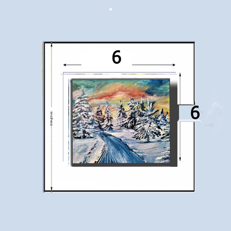Art & Collectibles Oil Painting SNOW landscape christmas oil painting ...