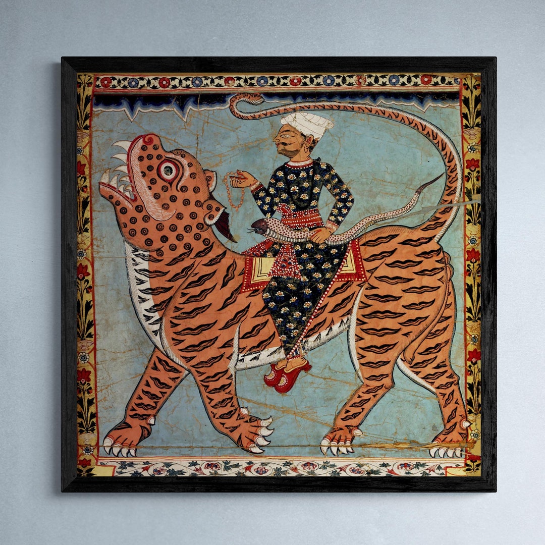 Pir Gazi Tiger Indian Art, Islamic Art, Muslim Art, Antique Sufi Rumi ...