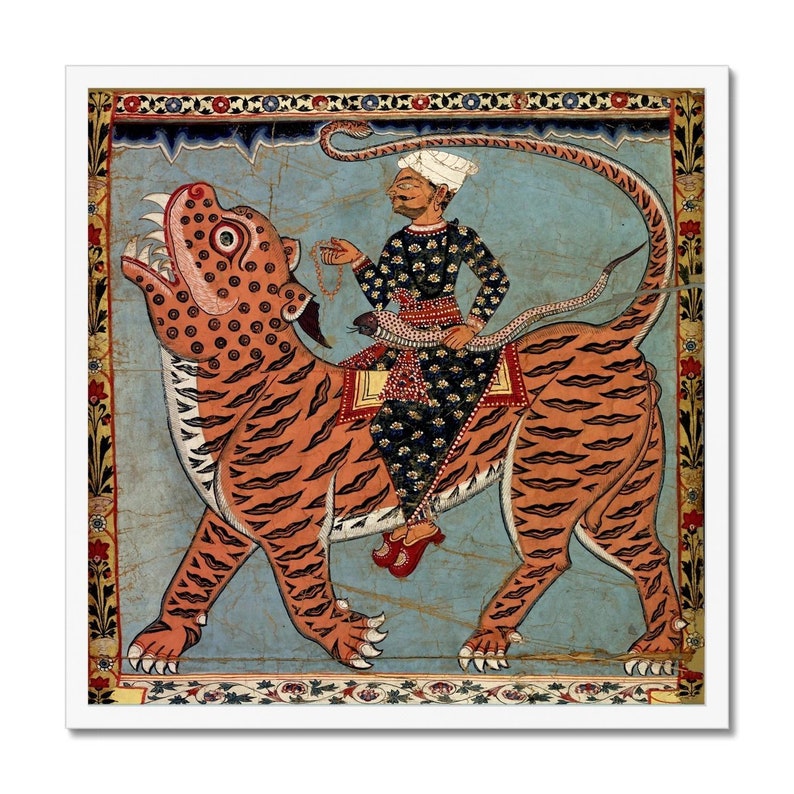 Pir Gazi and His Tiger Indian Art Islamic Art Muslim Art - Etsy