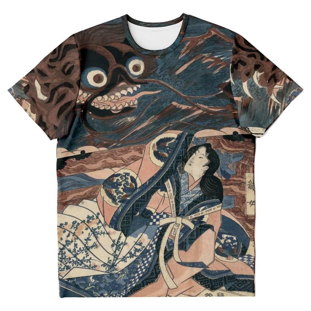 Giant Centipede Mukade Fights Samurai | Vintage Japanese Folklore Hero ...