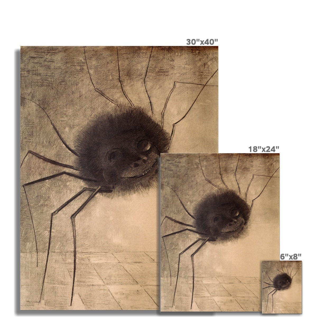 Odilon Redon: the Smiling Spider Symbolist Dark Gothic Surreal - Etsy