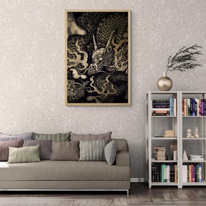 Zen Gold Dragon, Kennin-ji 1202 AD Temple Ceiling Art, Kyoto Japan ...
