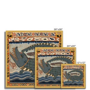 Framed Gazi Pir Crocodile Scroll Ancient Indian Art | Islamic Art ...