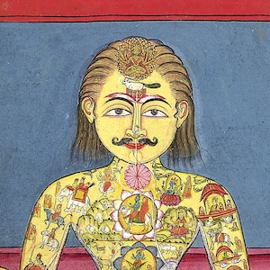 Sapta Chakra Print, Kundalini Yoga, Tibetan Indian Nadi, Cosmic ...