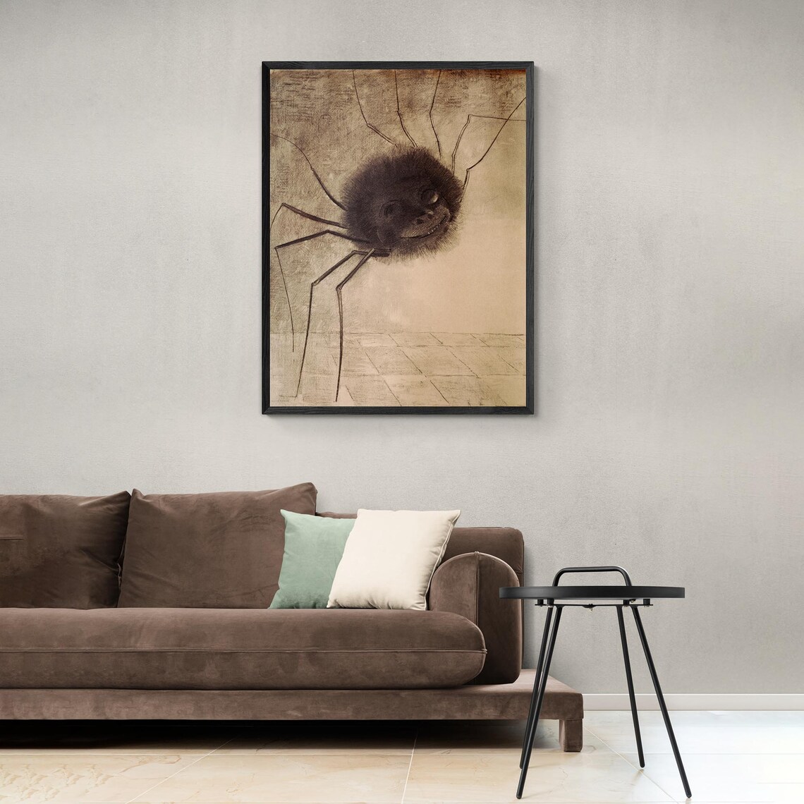 Odilon Redon: the Smiling Spider Symbolist Drawing Fine Art - Etsy