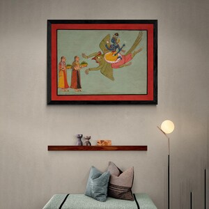 Krishna Riding on Garuda | Hindu Indian Mythology | Upanishads, Vedas ...