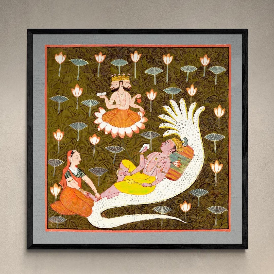 Framed Cosmic Universe Creation Mythology | Hindu Yoga Cosmology ...