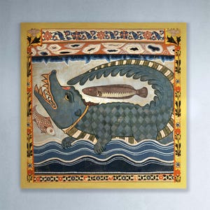 Framed Gazi Pir Crocodile Scroll Ancient Indian Art | Islamic Art ...