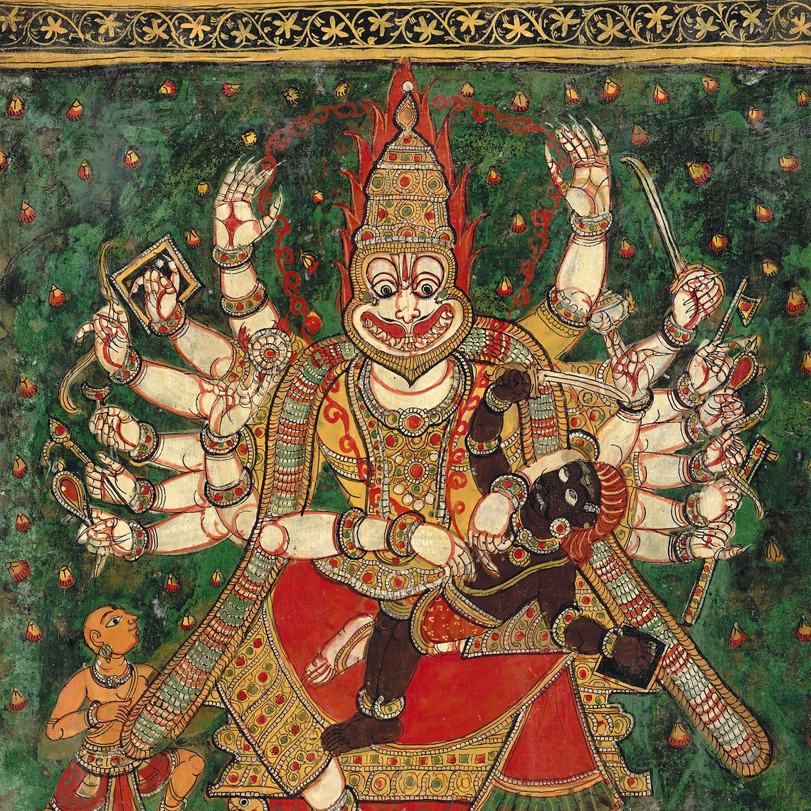 Lord Nrsingadeva Narasimha Lion-man Deity and Vishnu Incarnation Fights ...