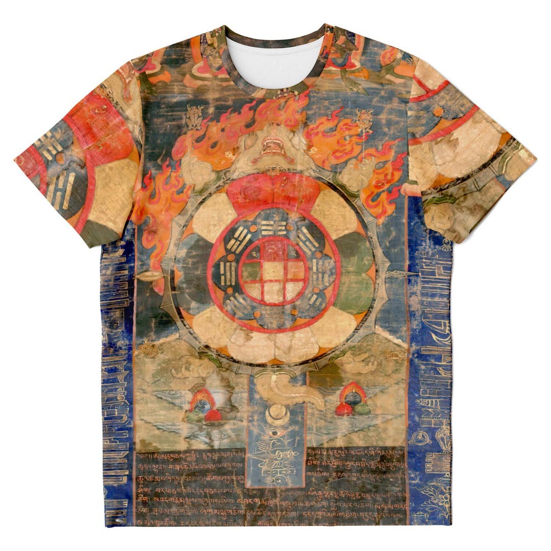 Tibetan Protection Symbols Talisman | Mystical Mantra Mandala W Sacred ...