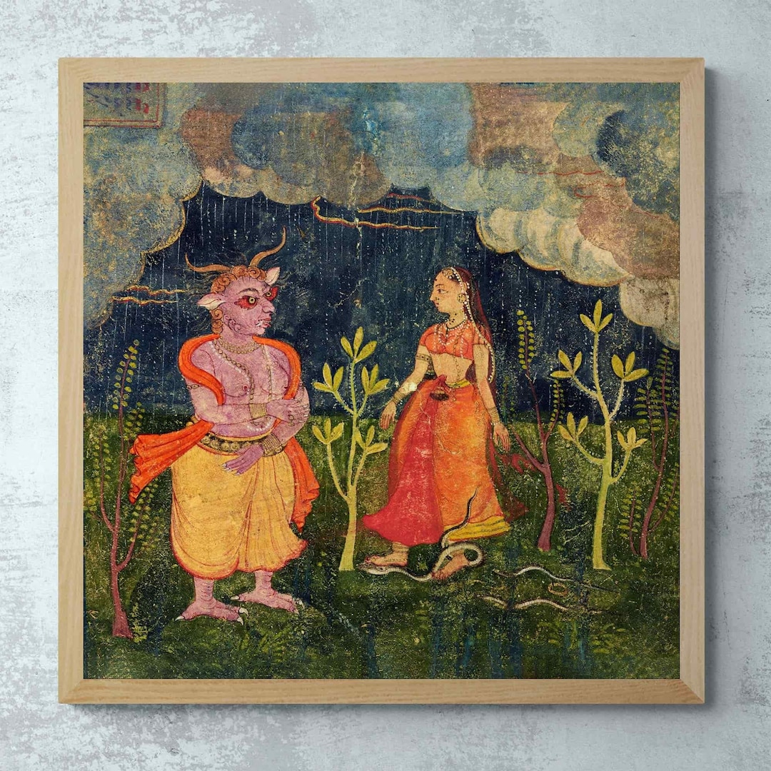 Framed Rasikpriya Medieval Rakshasa, the Esthetics of Love | Divine ...