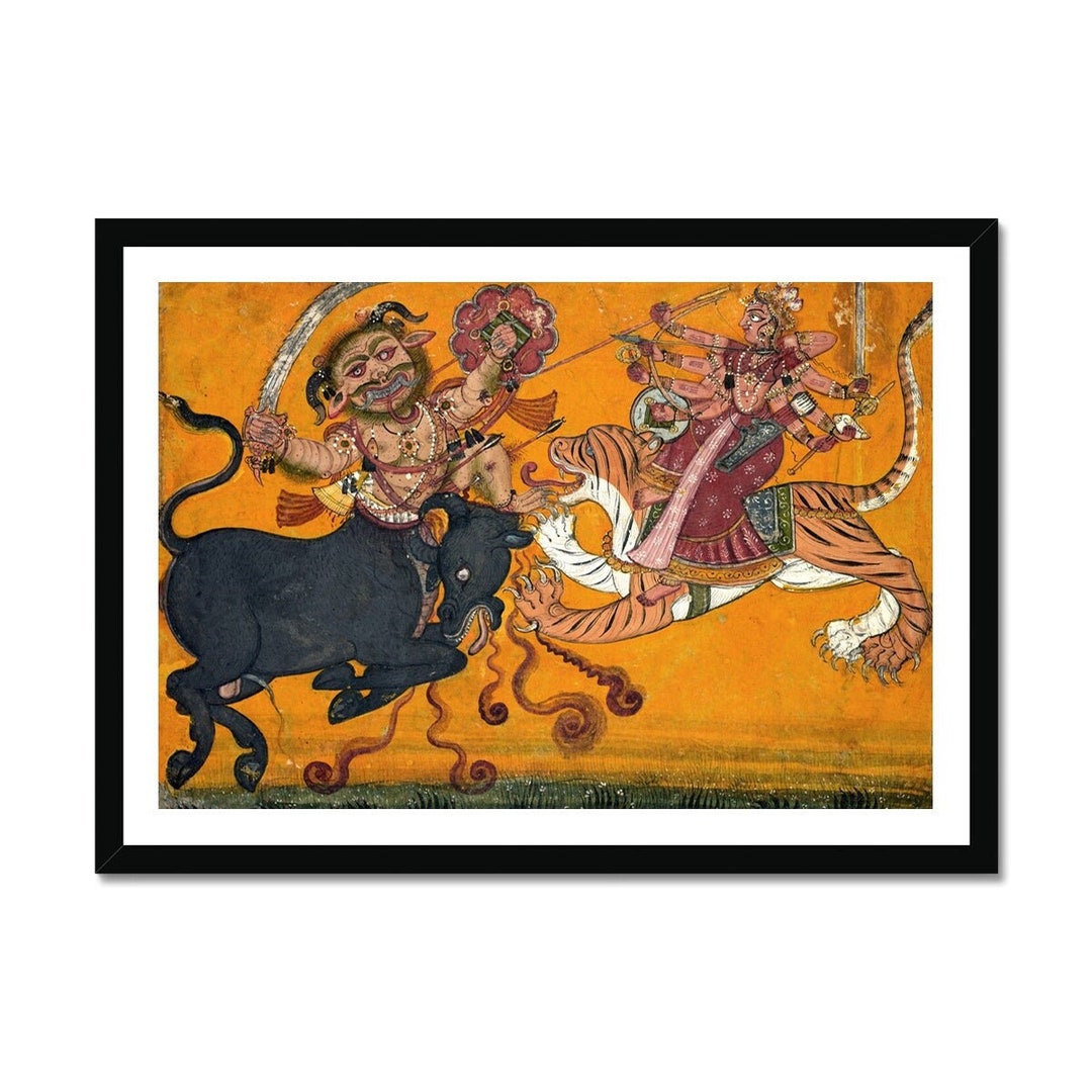 Durga Slaying Mahisha: Feminine Strength & Empowerment Deity | Powerful ...
