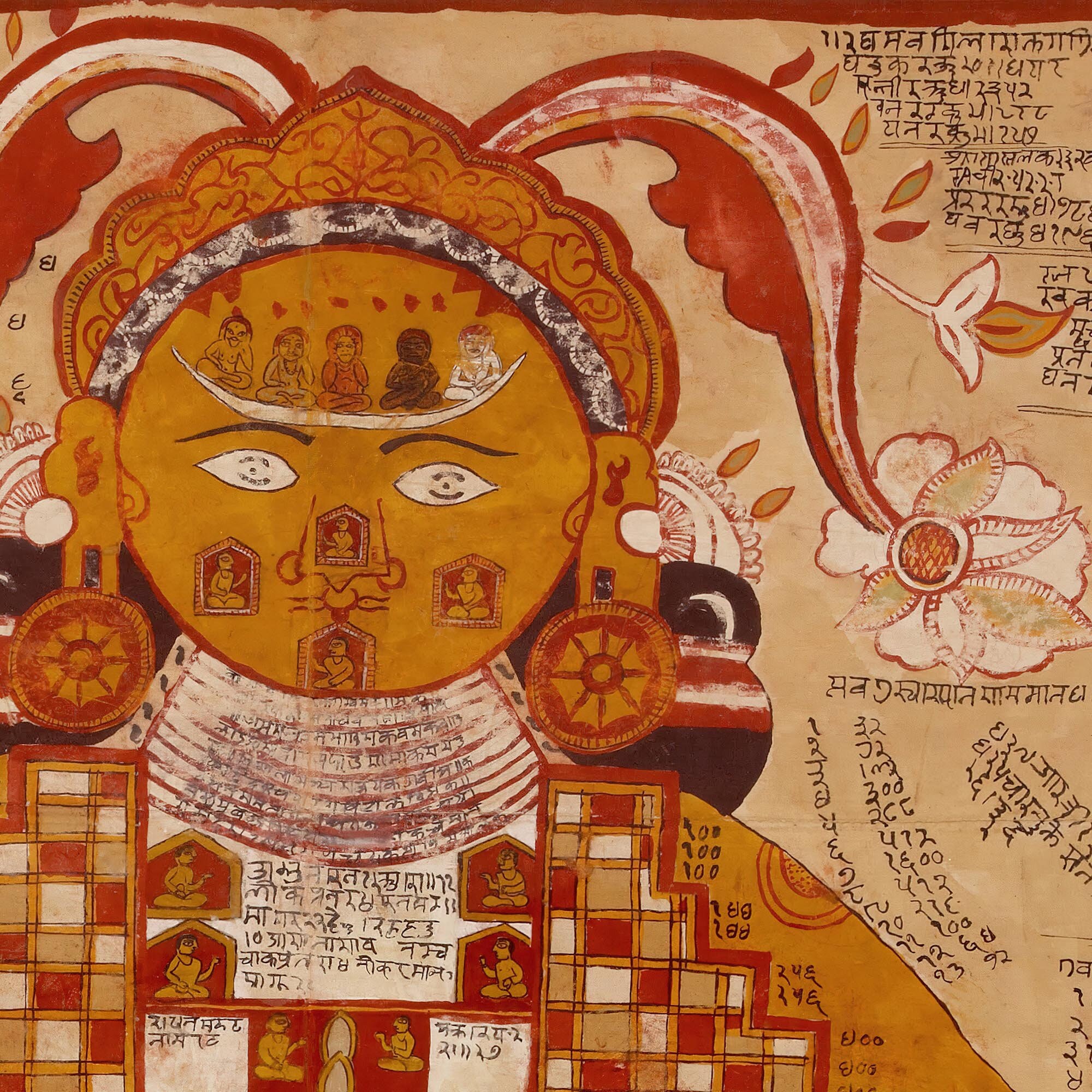 Antique Jain Purushkara Yantra, Mandala, Mystic Mantra, Sacred Geometry ...