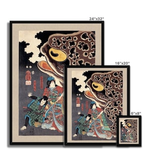 Utagawa Kuniyoshi: Jiraya Fighting Orochimaru Japanese Ukiyo-e Samurai ...