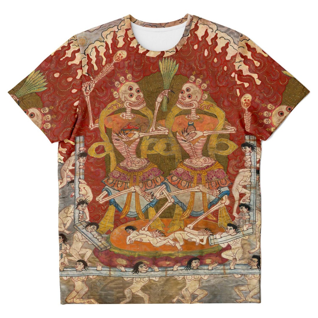 Tibetan Citipati Shirt | Skeleton Dance Ancient Tantric Thangka ...