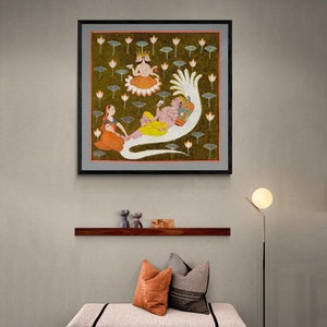 Vishnu on Ananta | Naga, Cosmic Universe Creation Hindu Yoga Cosmology | Lotus Serpent Fine Art ...