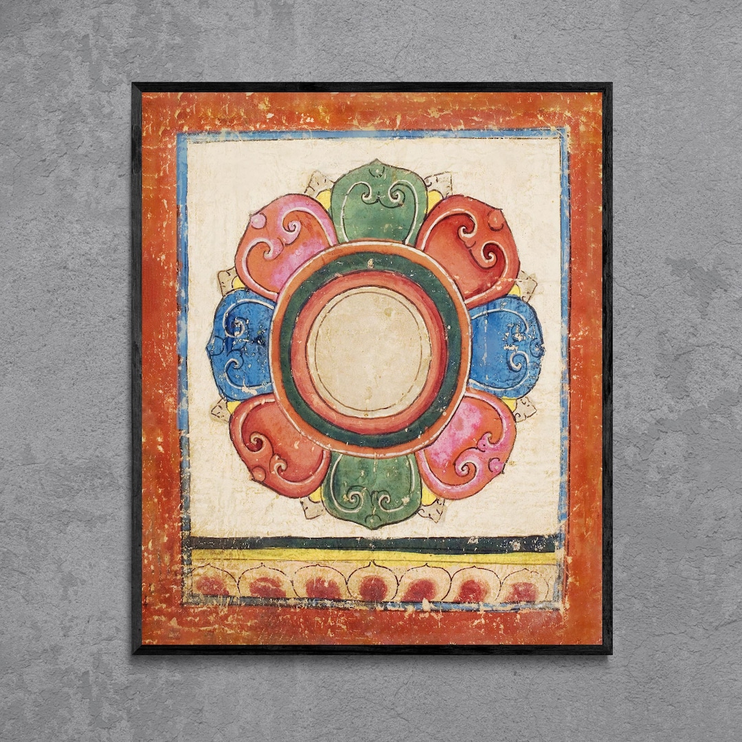 Ancient Lotus Bardo Tibetan Tsakali Initiation Card, "book of the Dead ...