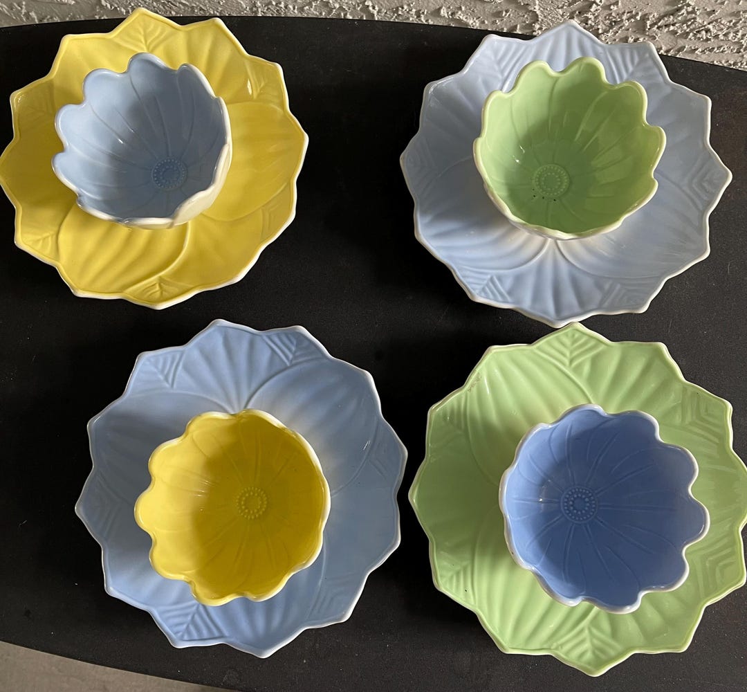 4 Fire King Anchor Hocking Deserts Vintage Set of 4 Hard to Find - Etsy