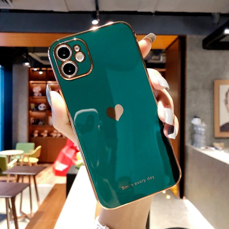 Electroplated Love Heart Phone Case for Iphone 12pro 12 11 Pro - Etsy