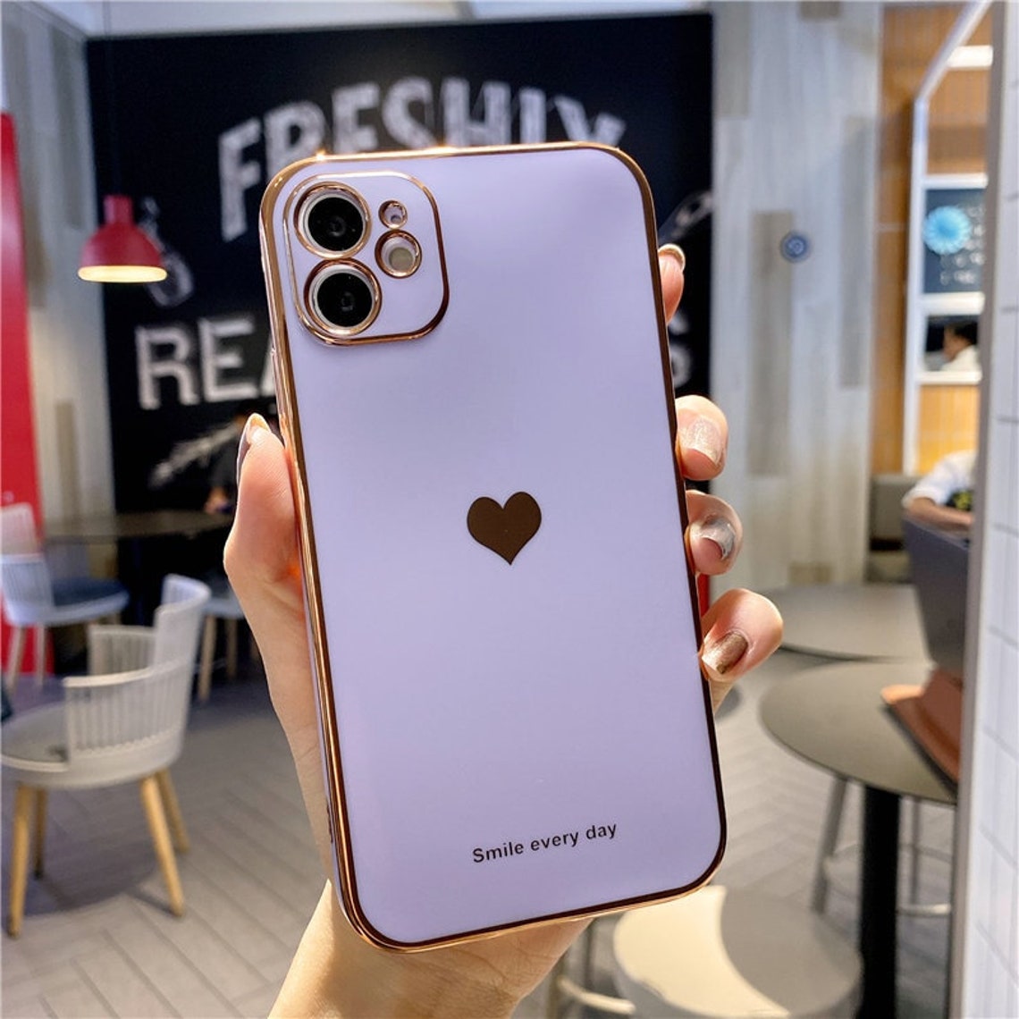 Electroplated Love Heart Phone Case for Iphone 12pro 12 11 Pro - Etsy