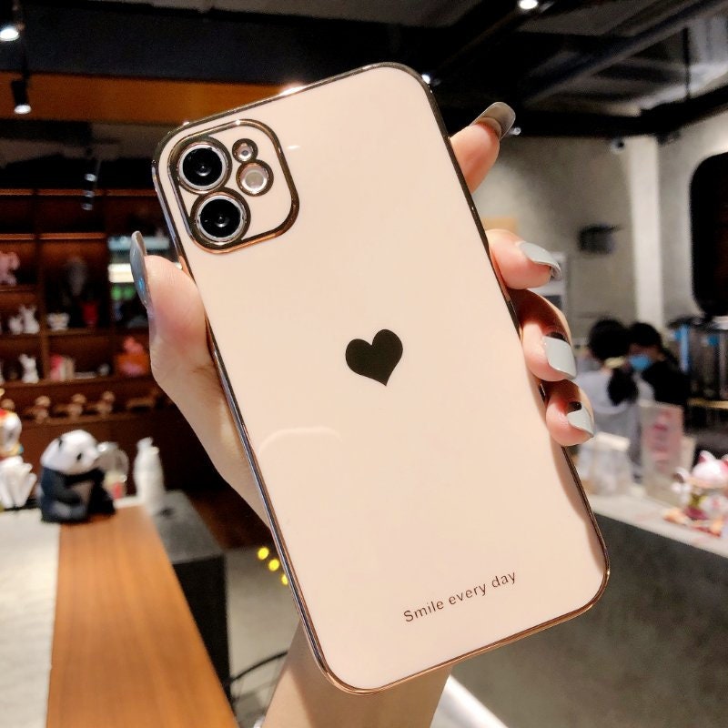 Electroplated Love Heart Phone Case for Iphone 12pro 12 11 Pro - Etsy