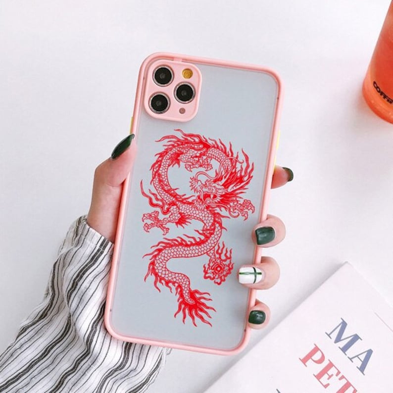 Black Dragon Phone Case for Iphone 11 7 8 Plus X XR XS 12 Pro - Etsy