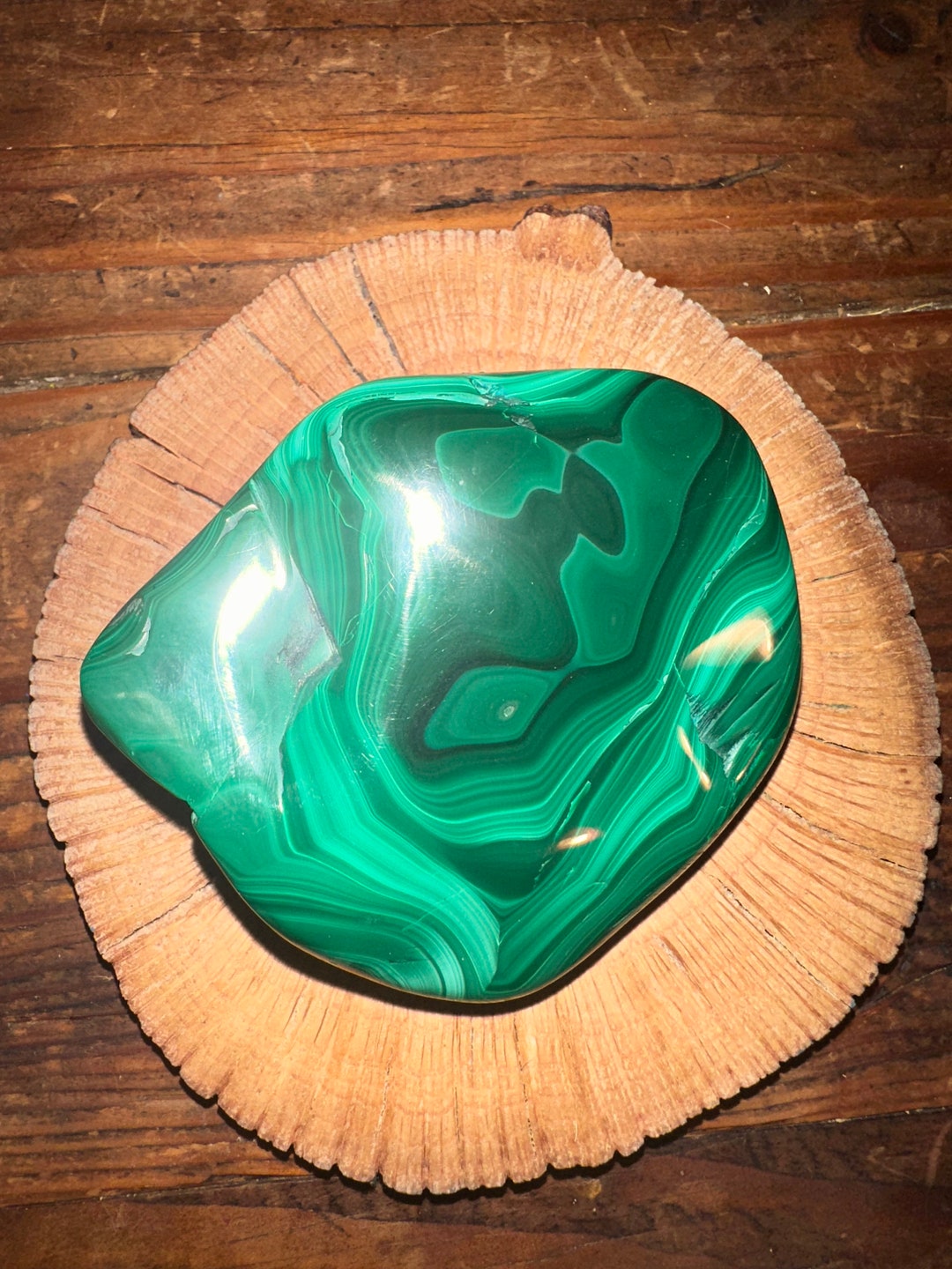 Large Lustrous Polished Malachite Free Form From the DRC - Etsy