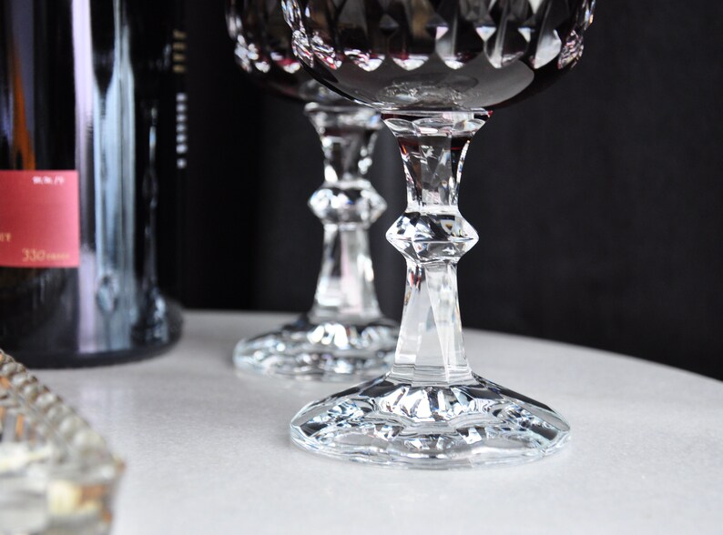 Set of 2 Vintage Crystal Goblets - Etsy