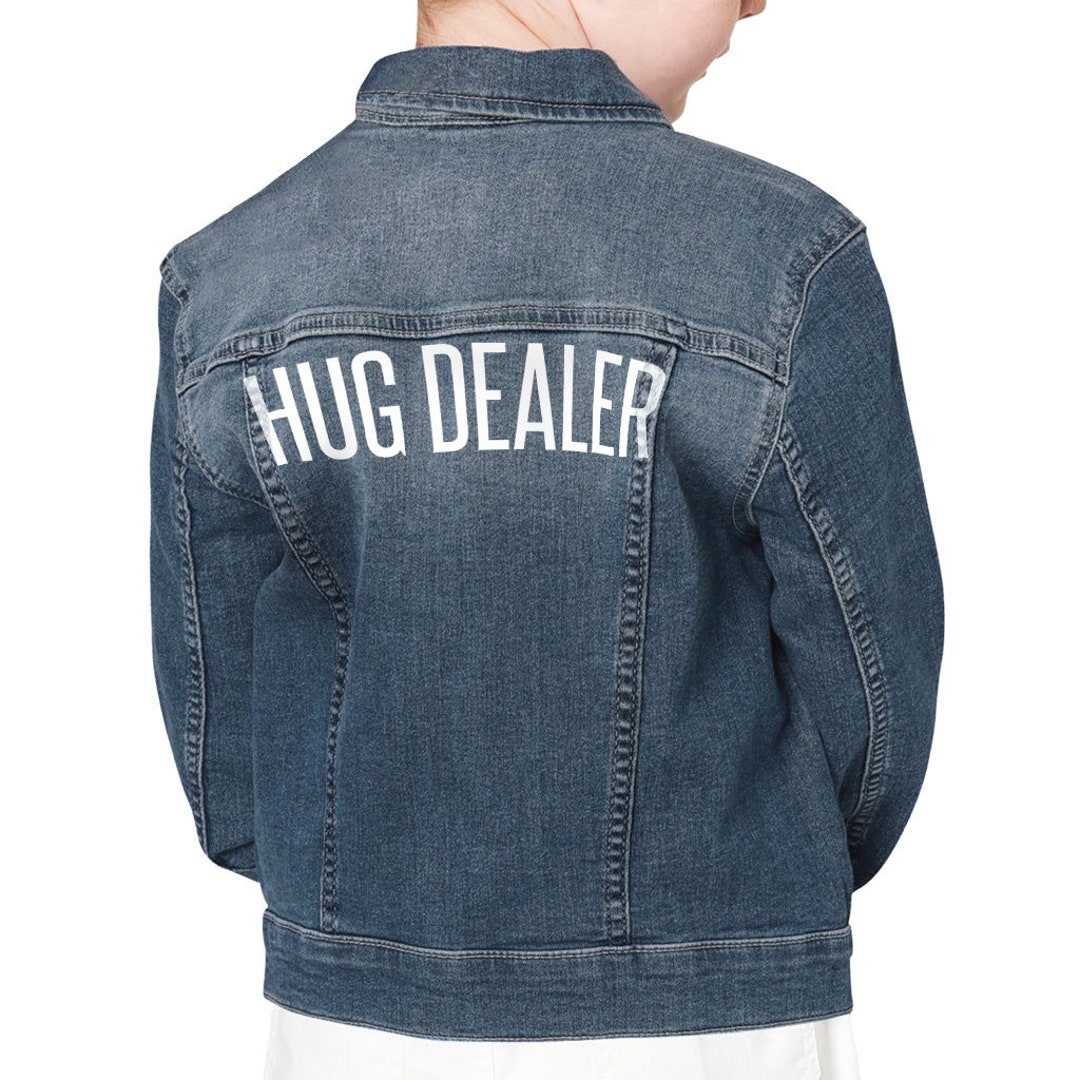 Hug Dealer Kids' Denim Jacket Funny Apparel Good Vibes Gift Ideas - Etsy