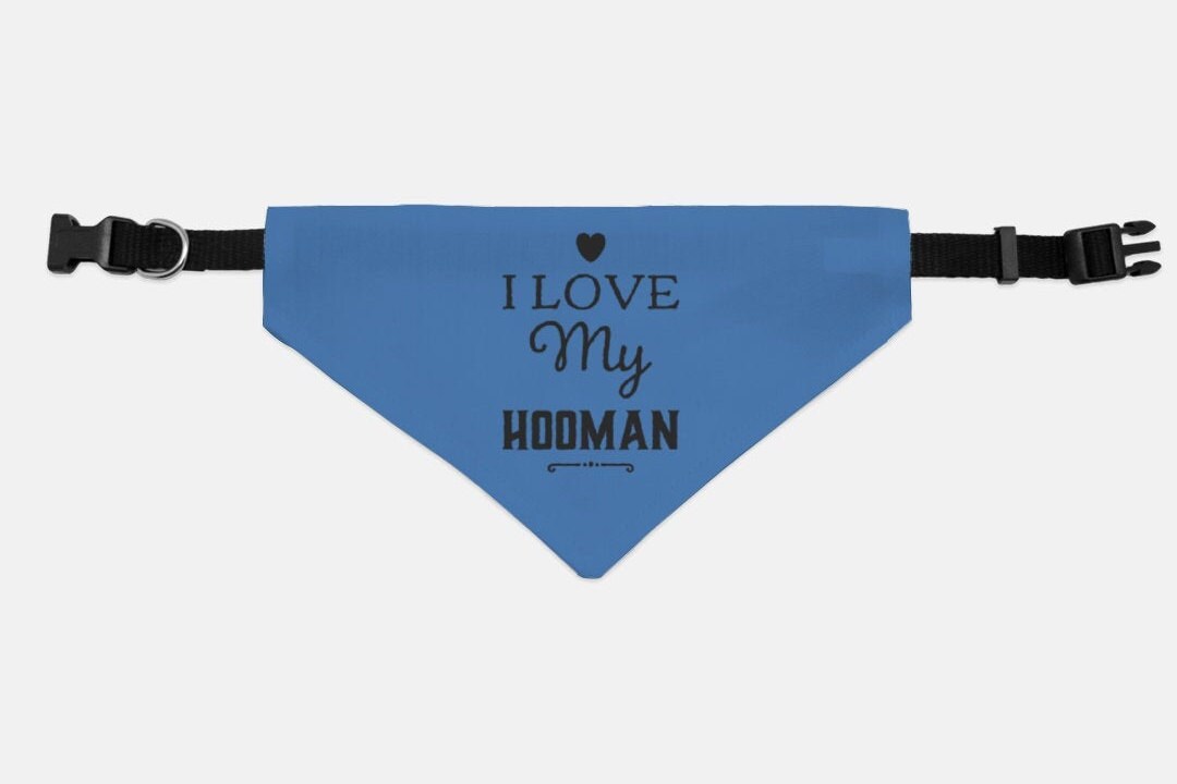 I Love My Hooman Dog Collar Bandana Funny Dog Bandana Dog Collar Gift ...