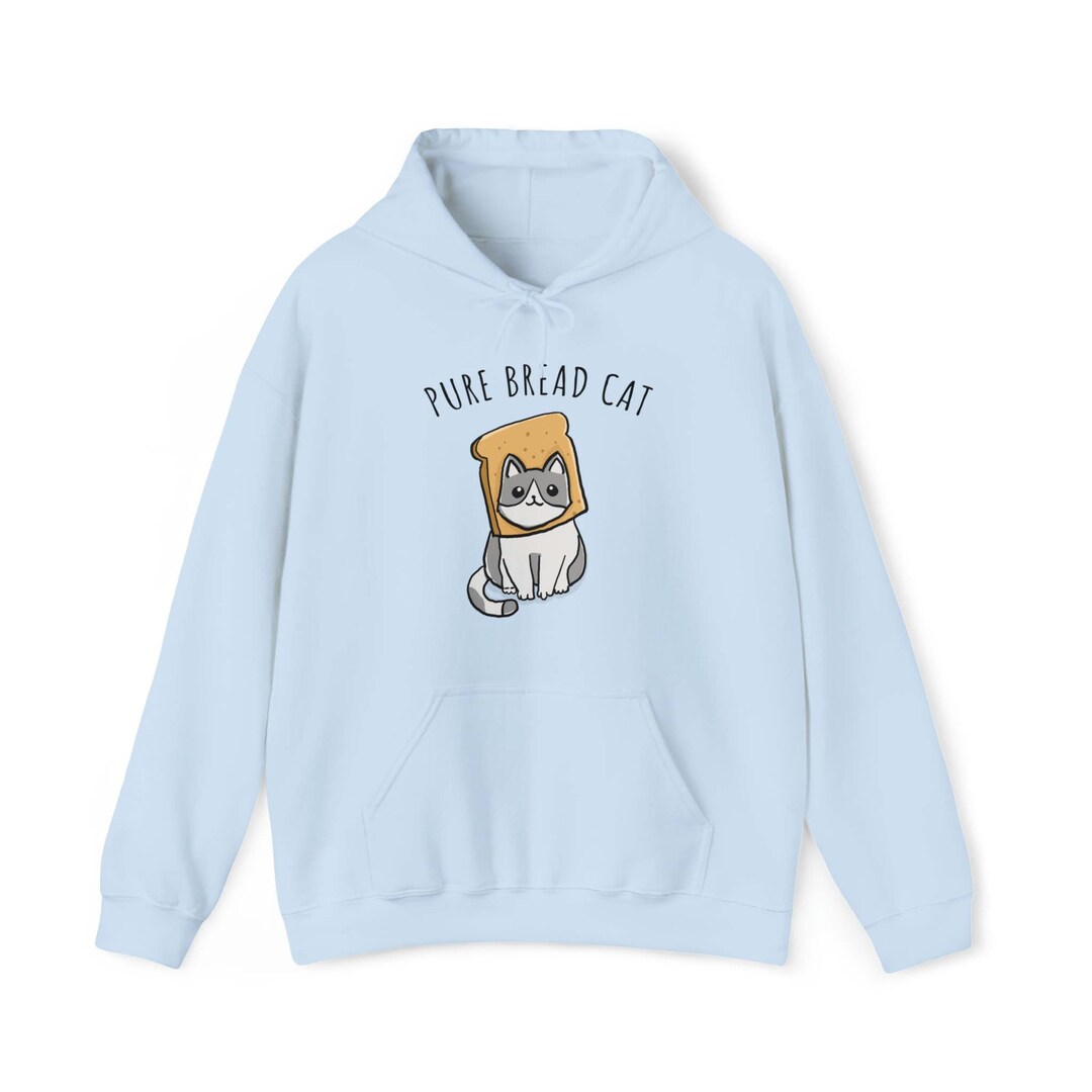 Pure Bread Cat - Hoodie, Custom Cat Hoodie, Cute Cat Hoodie, Gift for ...