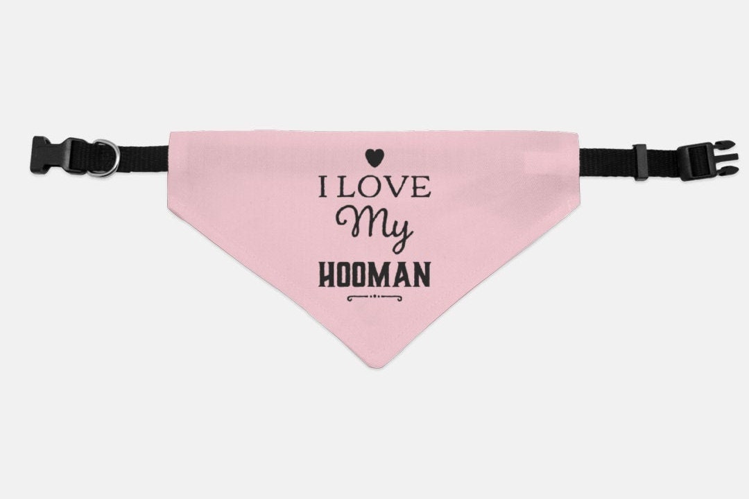 I Love My Hooman Dog Collar Bandana Funny Dog Bandana Dog | Etsy