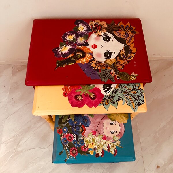 Hand Painted Table - Etsy