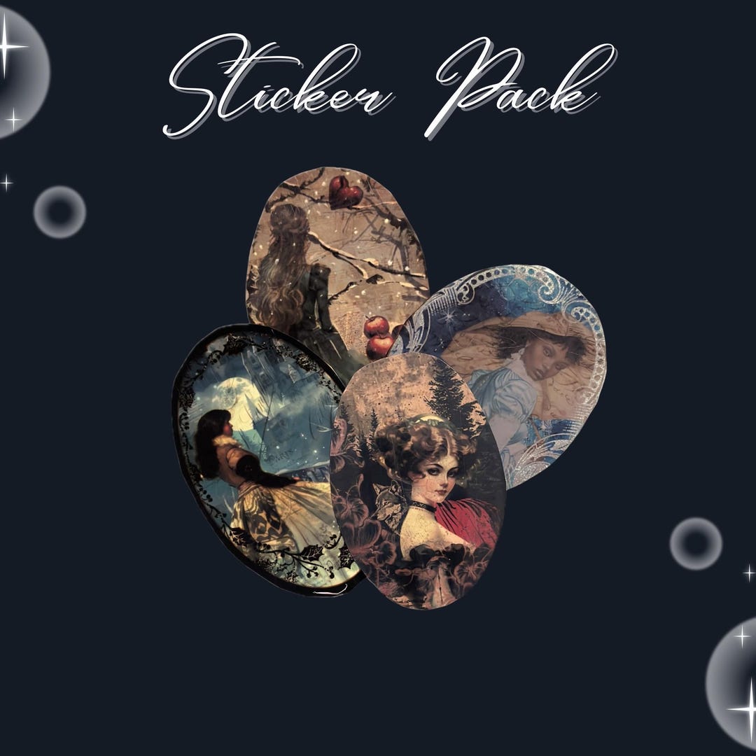 Sticker Pack Enchanted Sticker Pack Vintage Fairy Tale-inspired Art ...