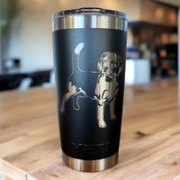 Boxer Brindle Uncropped Garden Party 15 Oz Black Coffee Cup Mug, Dog ...
