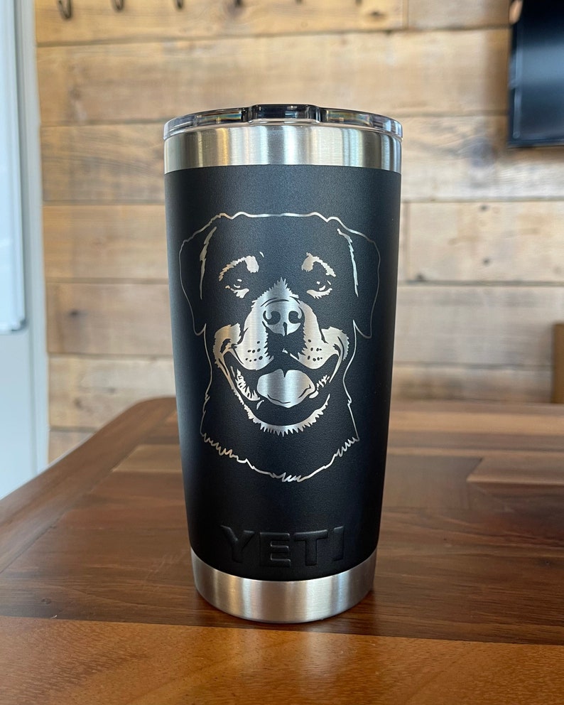 Yeti Laser Engraved Authentic Tumbler ROTTWEILER - Etsy