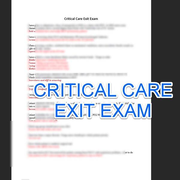 Critical Care Nursing Study Guide to Pass Medical Surgical Part II ...