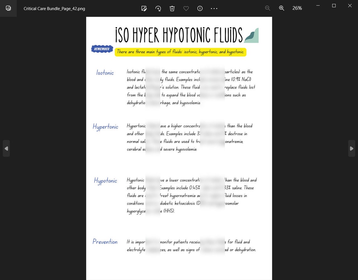 NCLEX Isotonic Hypertonic Hypotonic Fluids - Handwritten Study Sheet ...