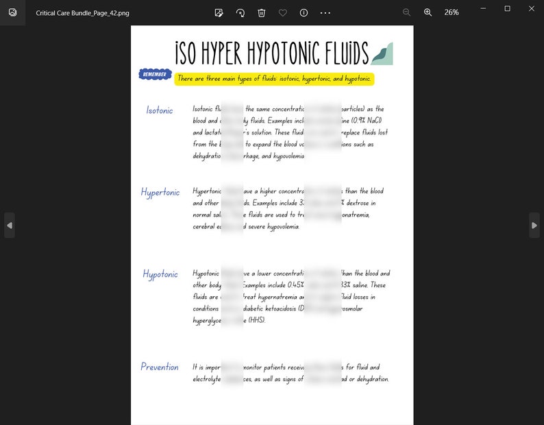 NCLEX Isotonic Hypertonic Hypotonic Fluids - Handwritten Study Sheet ...