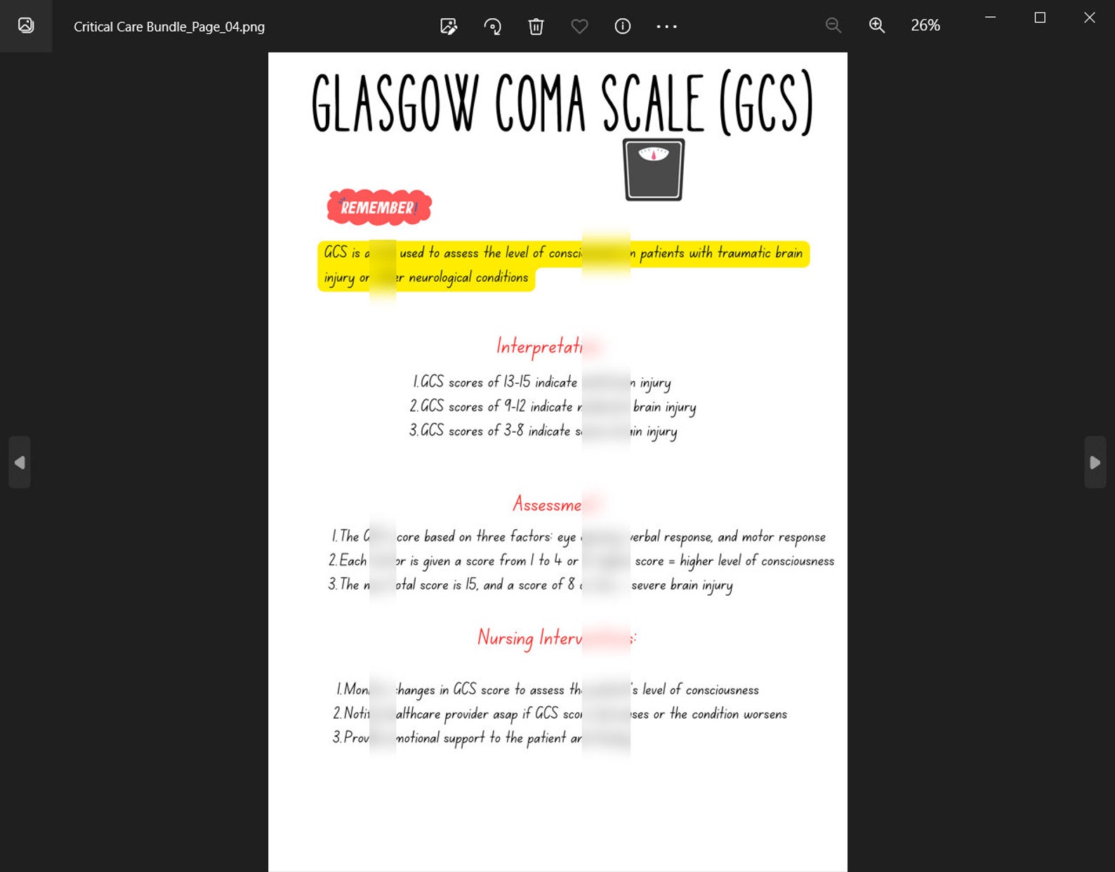 NCLEX - Glasgow Coma Scale - Handwritten Study Sheet - What You Must ...